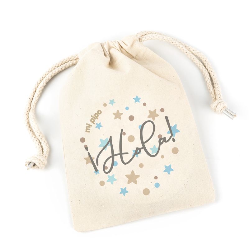 Cumplemeses Bebé Estrellas Azul - mi pipo